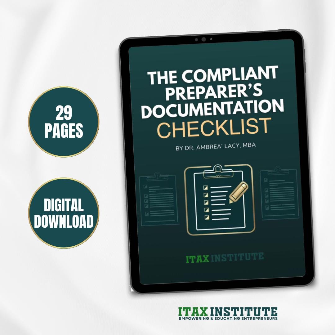 The Compliant Preparer’s Documentation Checklist | IRS Audit-ready ...