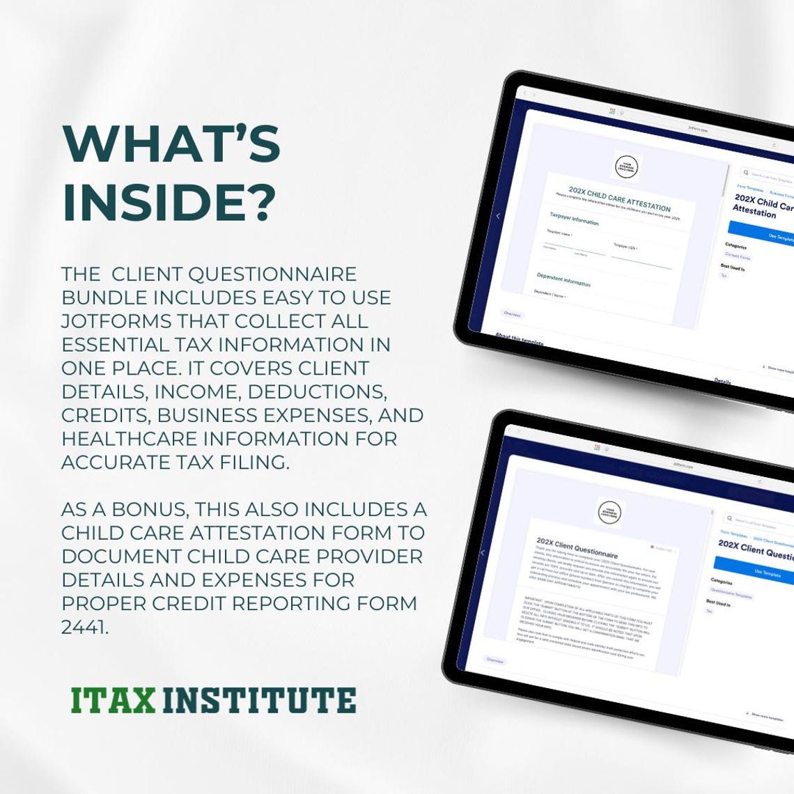 IRS Due Diligence Client Questionnaire Bundle for Tax Professionals - Etsy