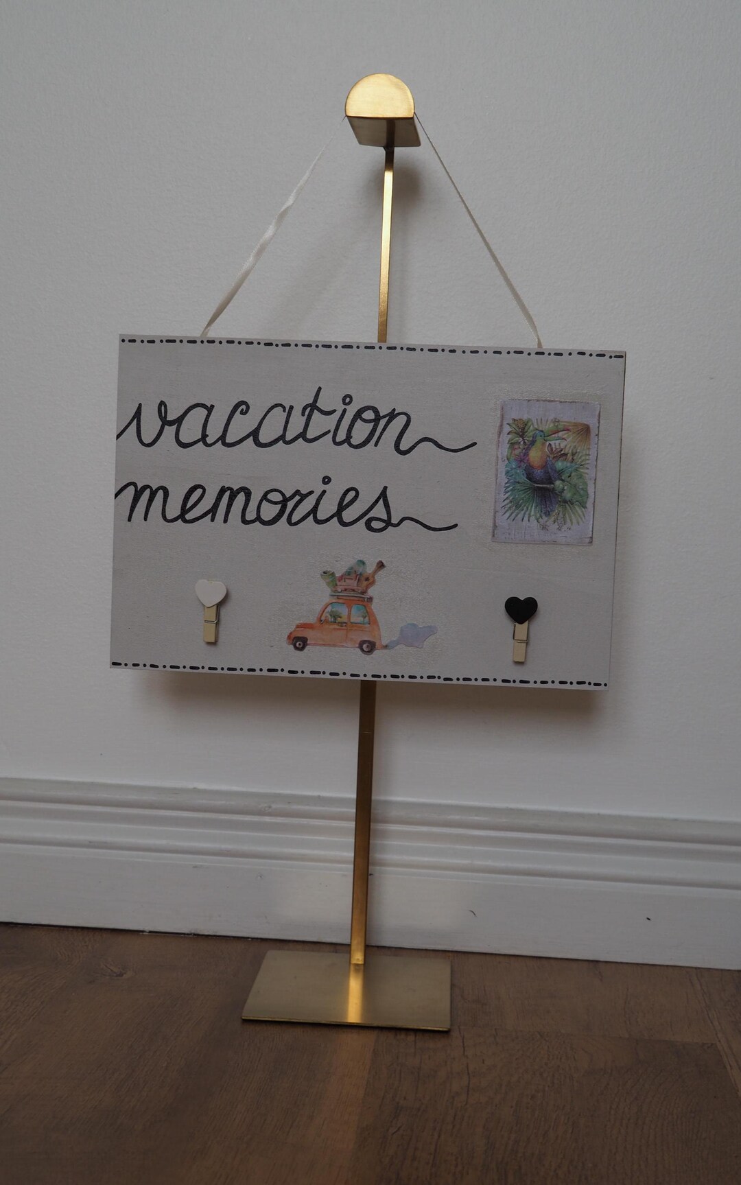 Wooden Plaque Photo Frame Vacation Memories car. Summer Adventures ...