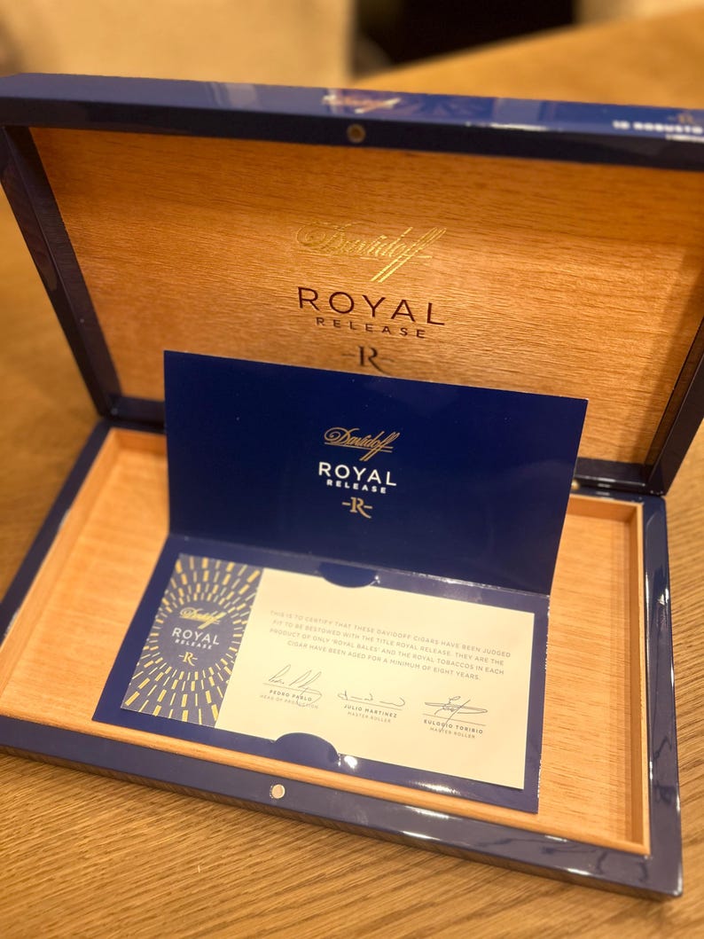 Decorative Box and Charcuterie Board From Davidoff Royal Reserve Cigar ...