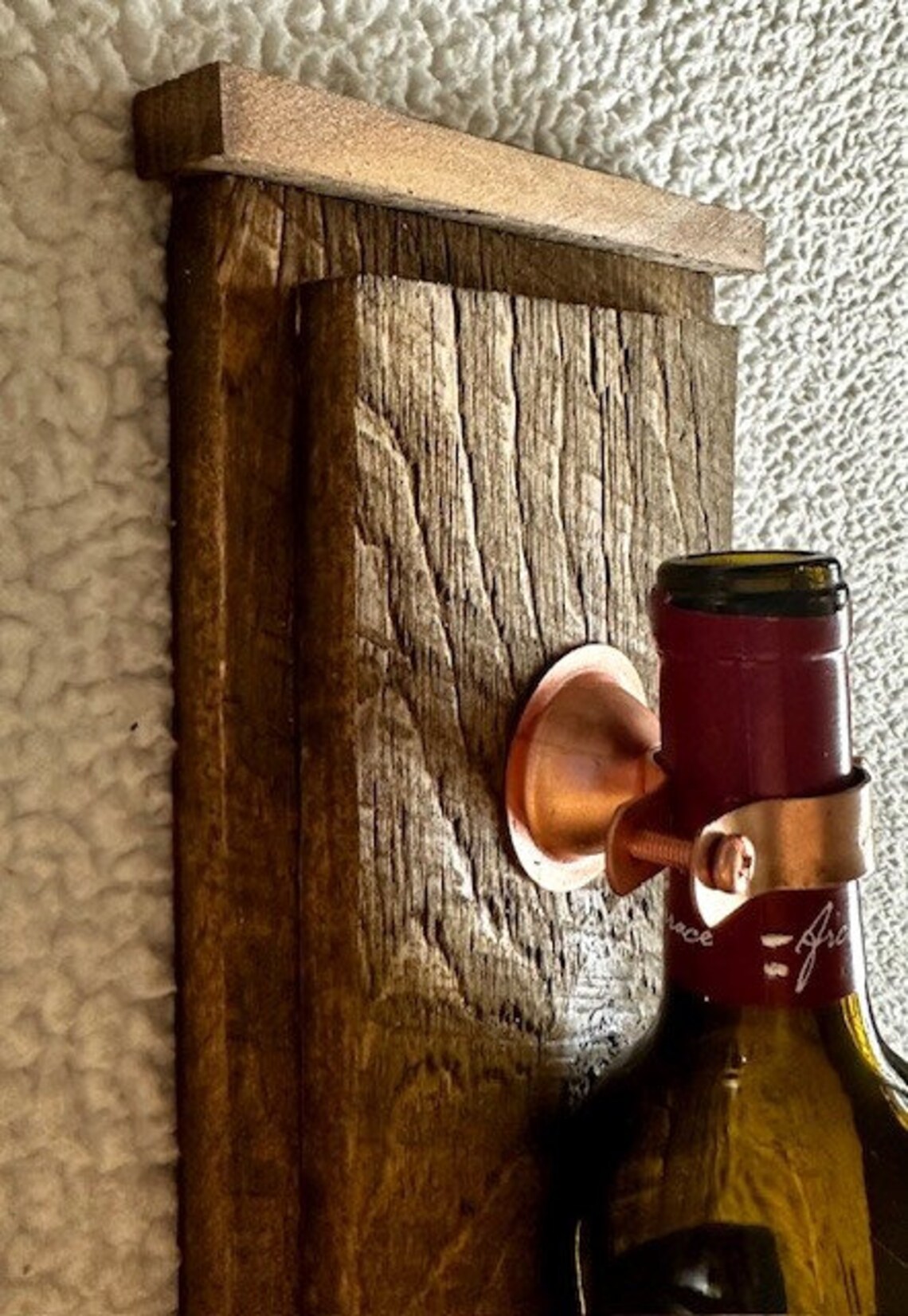 Rustic Barnwood Wine Bottle Display Wall Hanging - Etsy