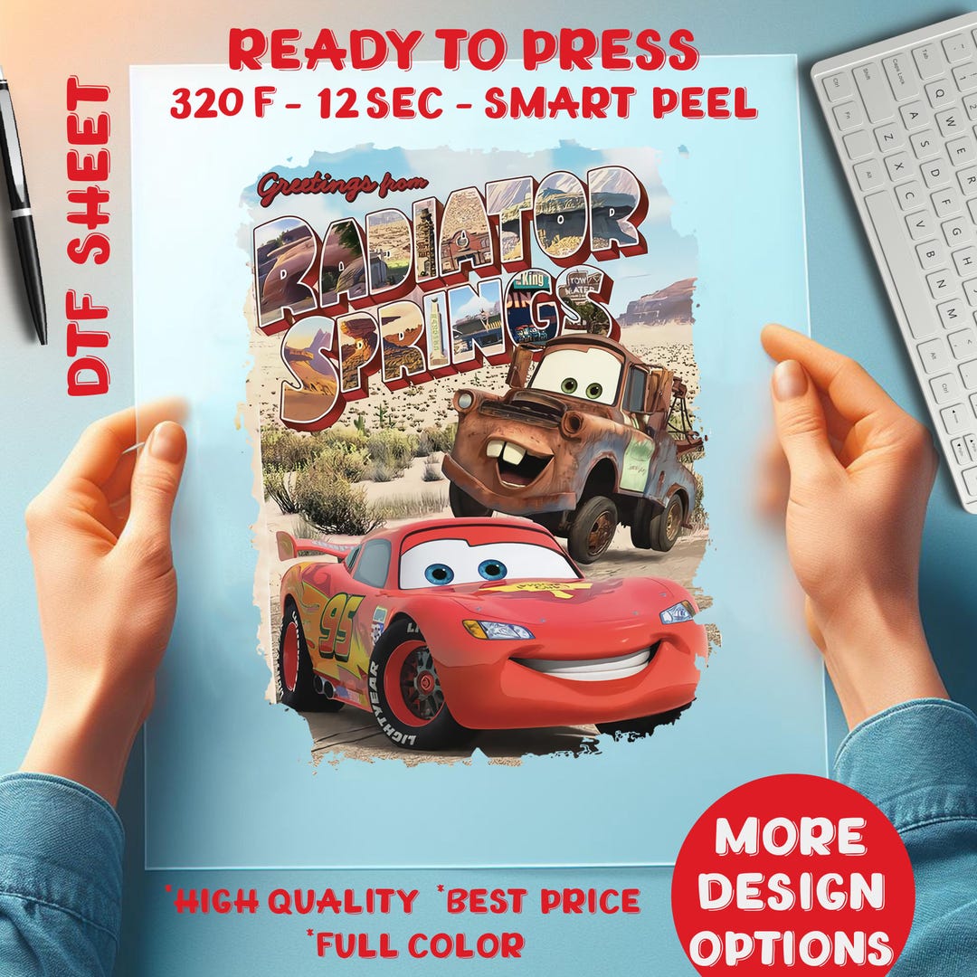 Cars Radiator Springs Movie Heat Transfer, Disney Pixar Transfer, Cars ...