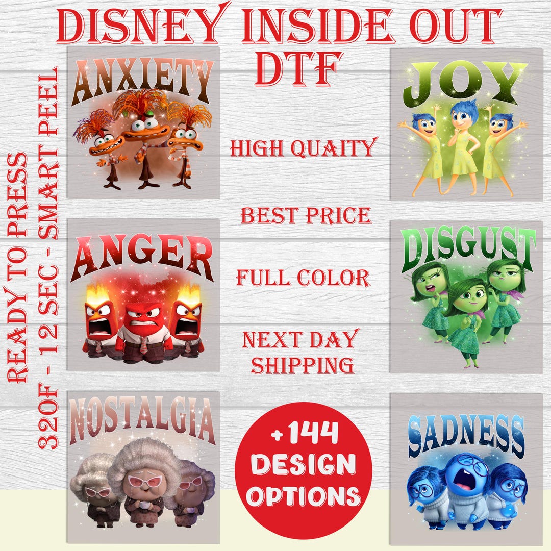 Inside Out Dtf Transfer,inside Out Ready to Press,personalized Inside ...