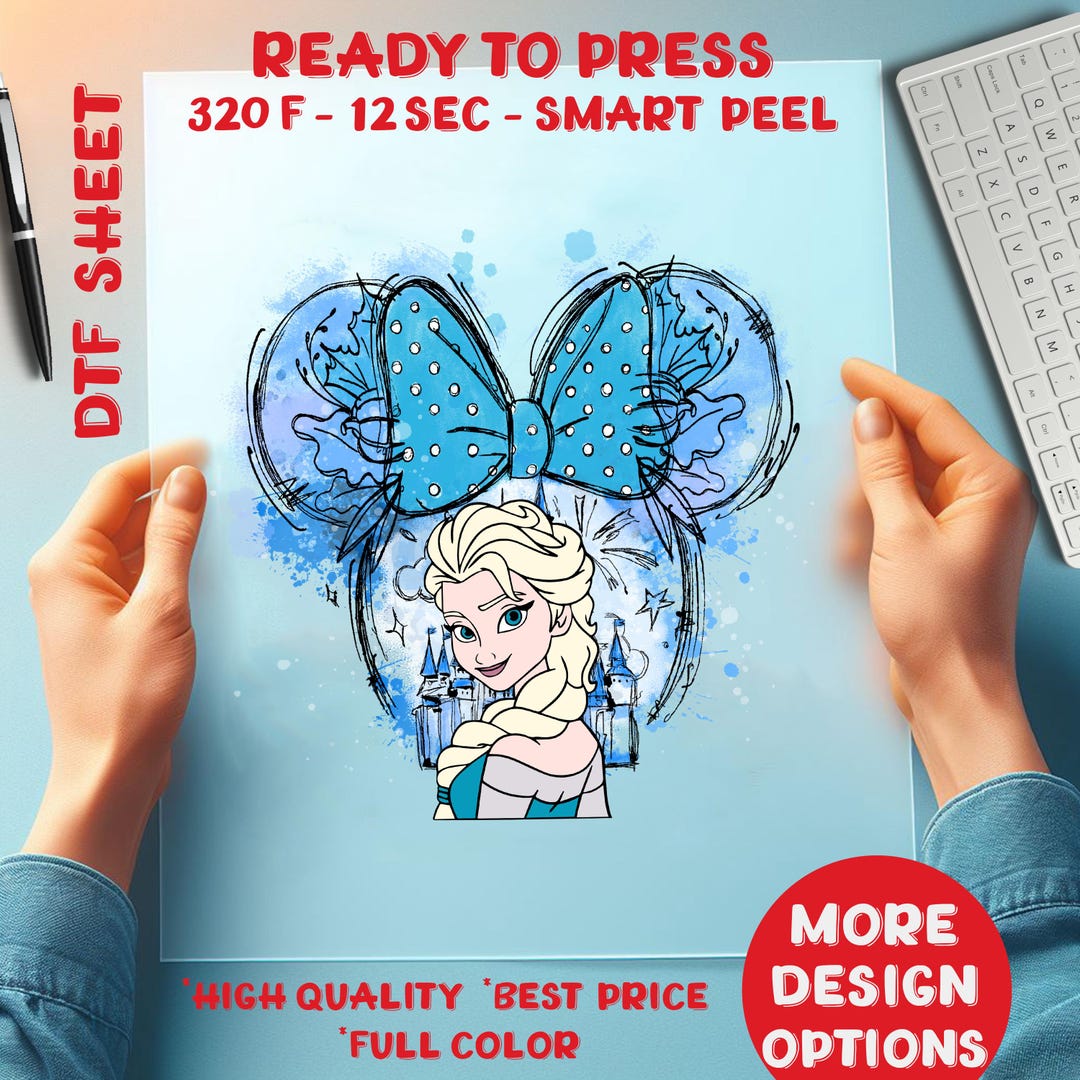 Disney Princesses Ready to Press DTF, Disney Transfer Print, Heat Press ...