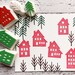 Winter Street Rubber Stamp Set, House & Tree Stamps, Hand Carved Stamp ...