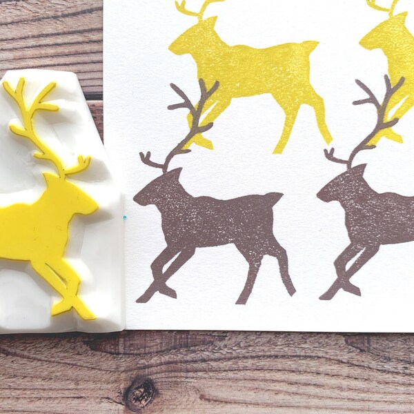 Deer Rubber Stamp - Etsy