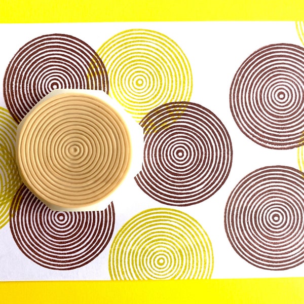 Circle Rubber Stamp - Etsy