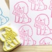 Toy Poodle Rubber Stamp Happy Mail Stamp Hand Carved Stamp - Etsy