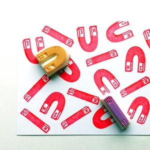 Science Magnet Rubber Stamp Set Science Equipment Stamp Hand - Etsy