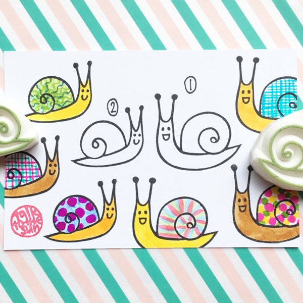 Snail Stamp - Etsy