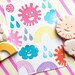 Weather Rubber Stamps Smiley Sun Cloud Rainbow & Rain Drop - Etsy