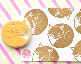 Fox Rubber Stamp - Etsy
