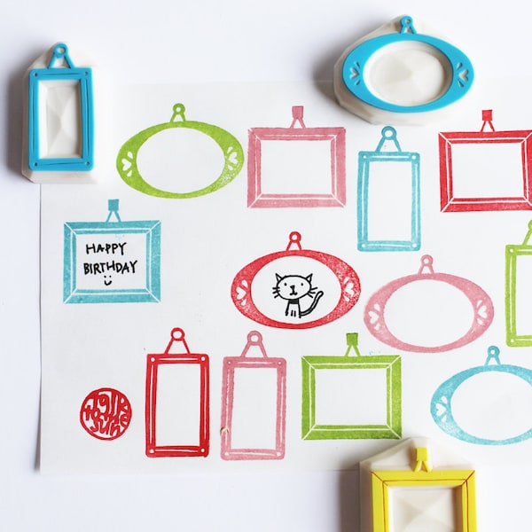 Frame Rubber Stamp - Etsy