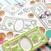 Play Money Rubber Stamp Set Bank Note & Coin Stamps Hand - Etsy