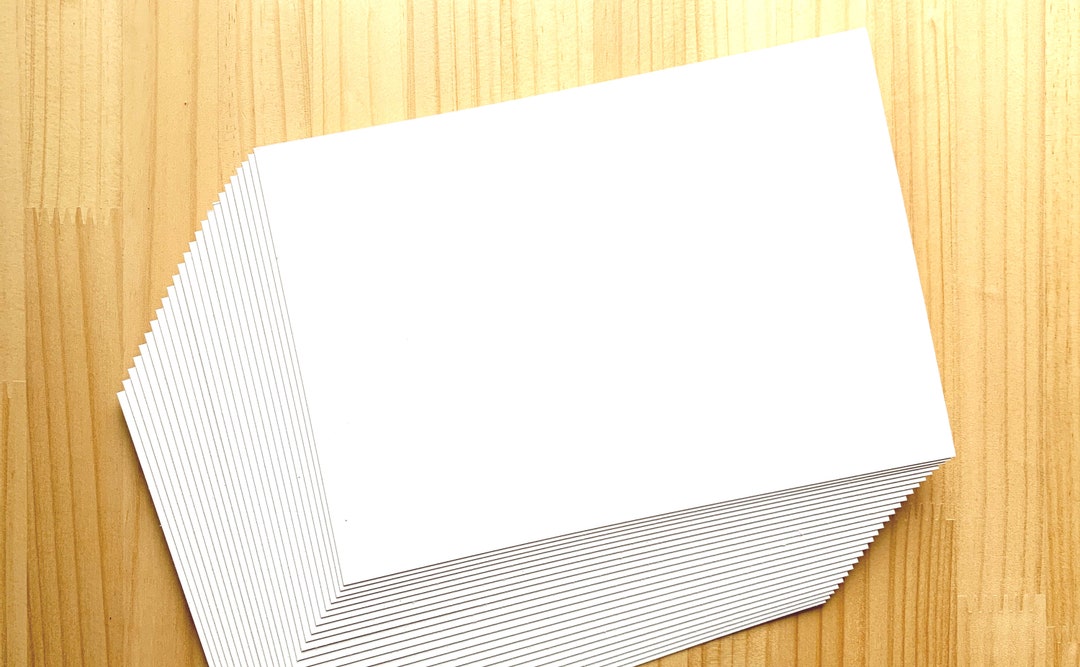 Japanese Blank Paper Cards, Heavy Weight A5 White Paper, 348.8g/m2, Set ...