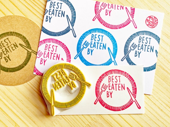 Food Expiry Date Label Rubber Stamp Best Eaten By Dinner - Etsy