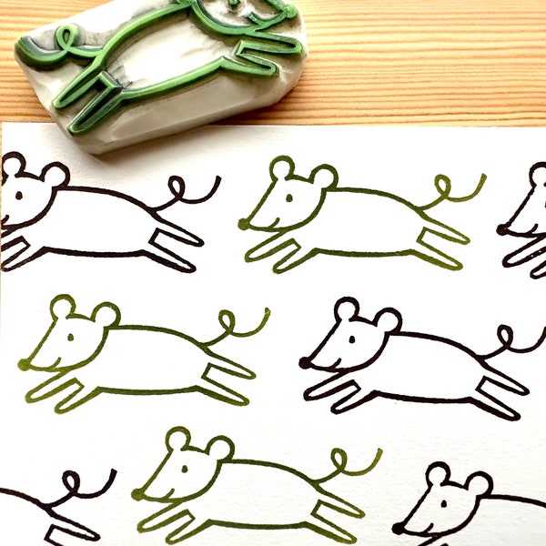 Mouse Rubber Stamp - Etsy