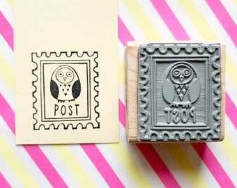 Owl Post Stamp - Etsy