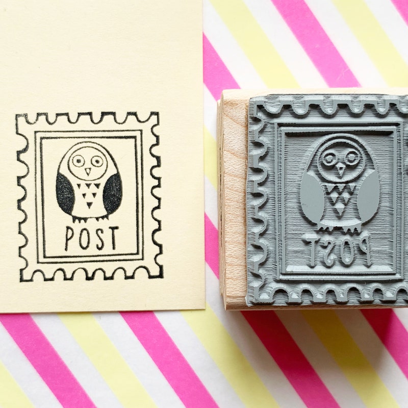 Owl Post Stamp - Etsy
