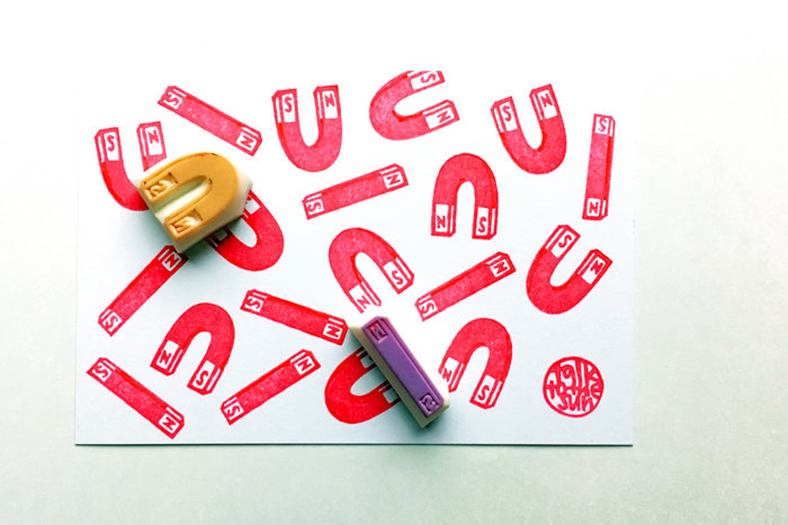 Science Magnet Rubber Stamp Set Science Equipment Stamp Hand - Etsy