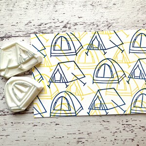 Camping Tent Rubber Stamp, Hand Carved Stamp by Talktothesun, Gift for ...