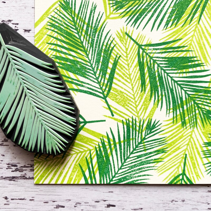 Leaf Rubber Stamp - Etsy