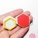 Hexagon Rubber Stamps, Geometric Pattern Stamps, Hand Carved Stamps by ...
