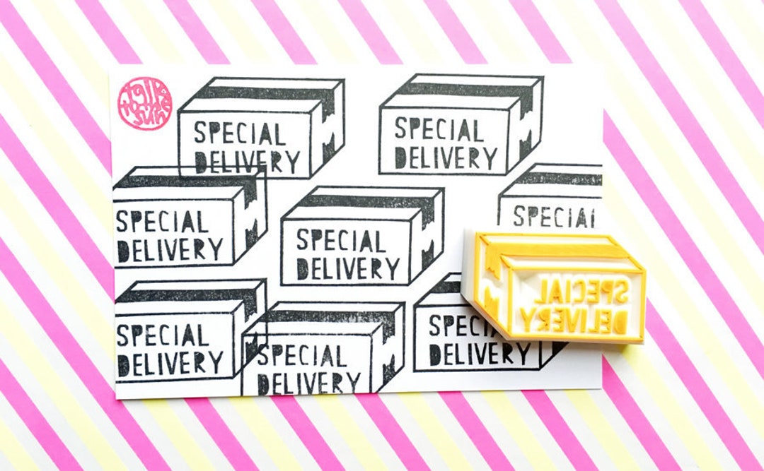 Special Delivery Rubber Stamp Business Packaging Stamp Hand - Etsy
