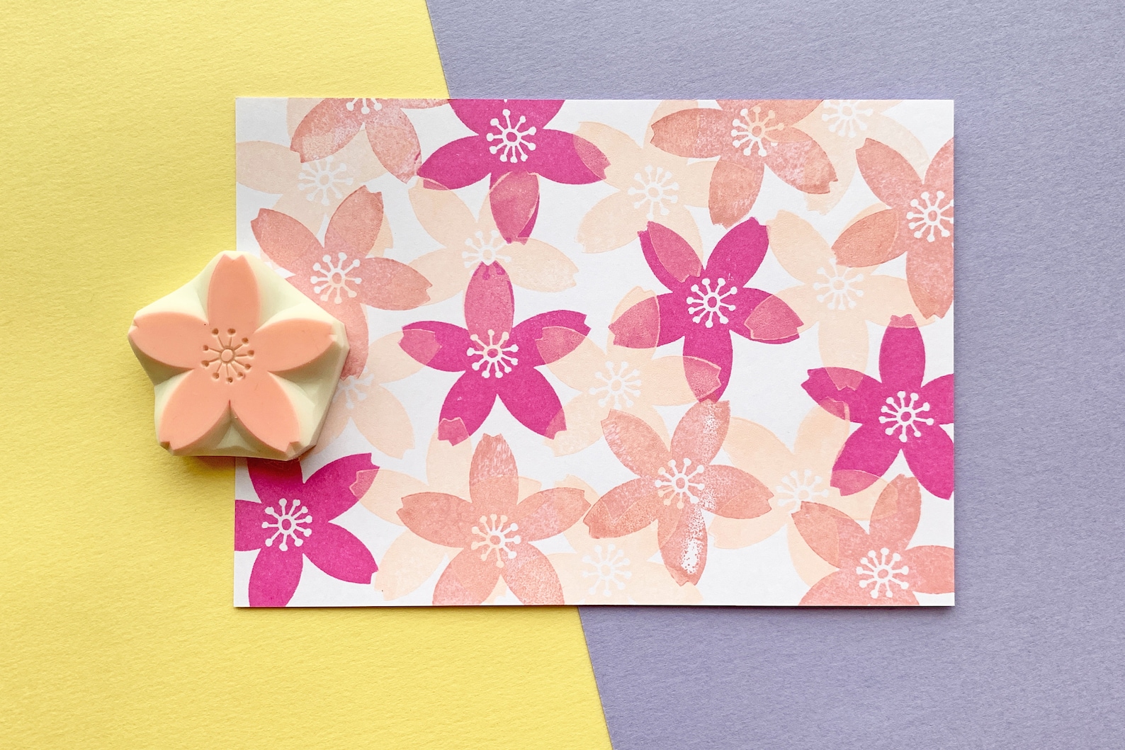 Cherry Blossom Stamp Sakura Rubber Stamp Hand Carved Stamp - Etsy