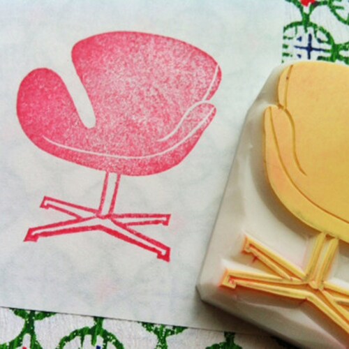 Eames Chair Rubber Stamp Mid Century Modern Furniture Stamp - Etsy