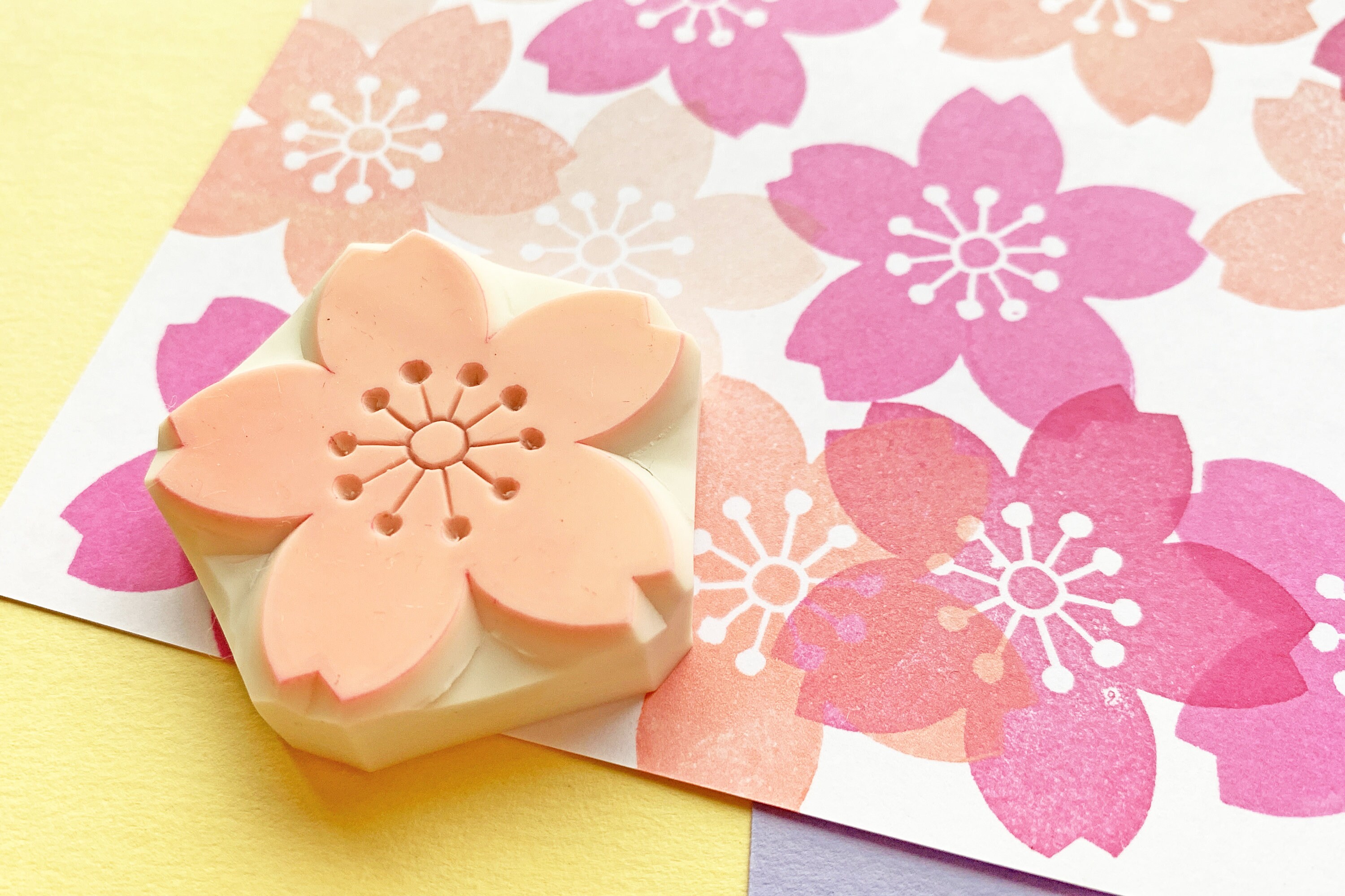 Sakura Rubber Stamp Japanese Cherry Blossom Stamp Hand - Etsy