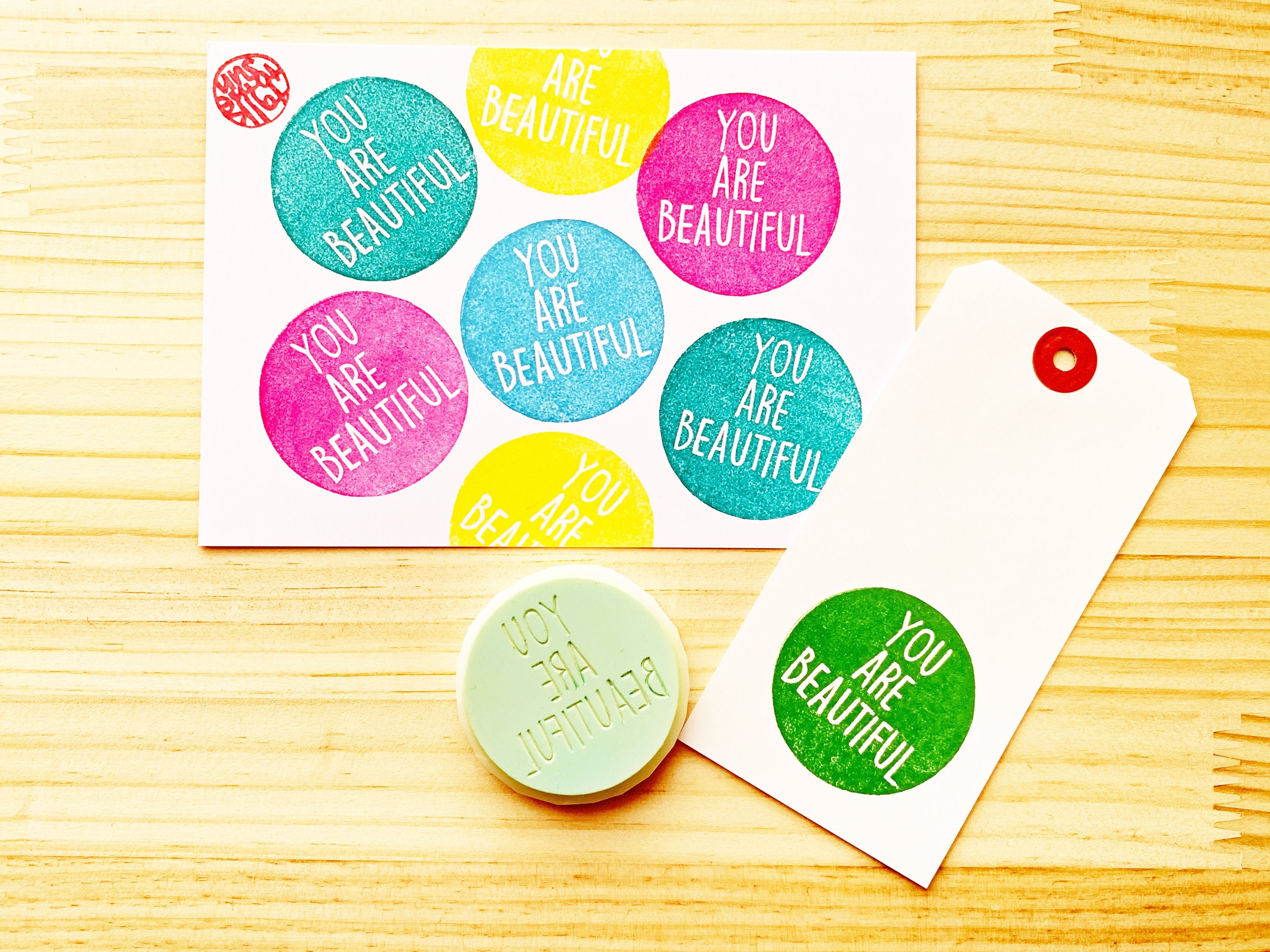 You Are Beautiful Rubber Stamp Inspirational Quote Stamp - Etsy UK