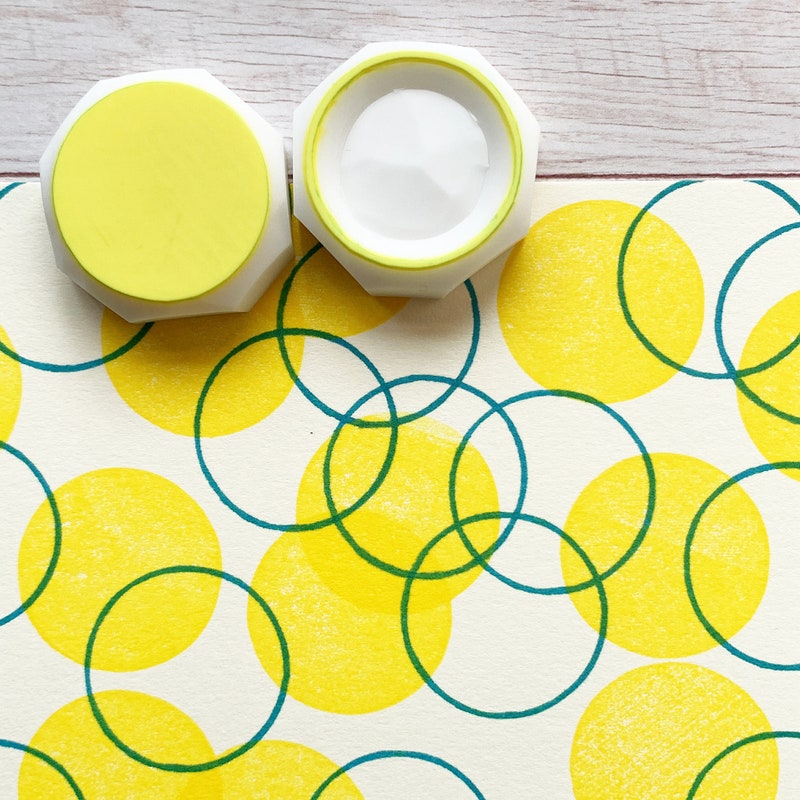 Circle Rubber Stamp - Etsy