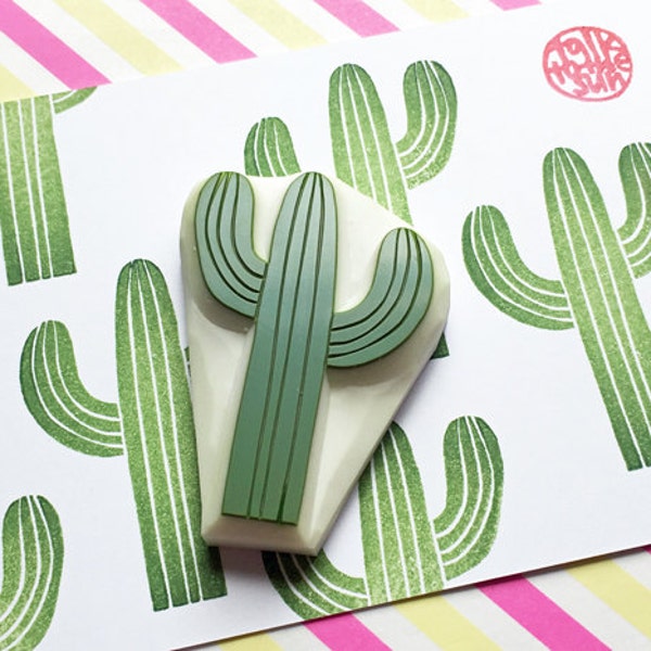 Cactus Rubber Stamp - Etsy