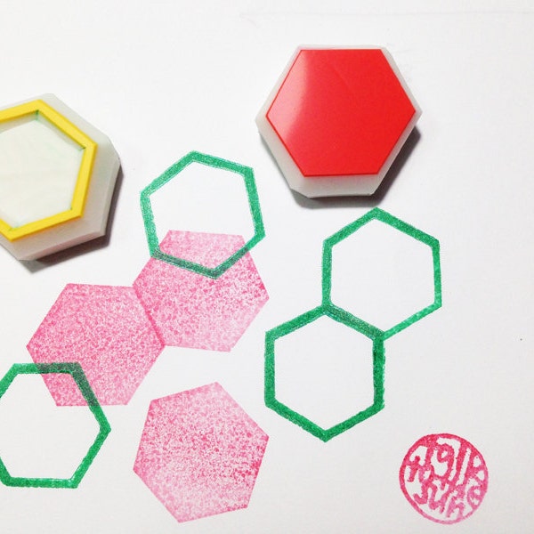 Hexagon Stamp - Etsy