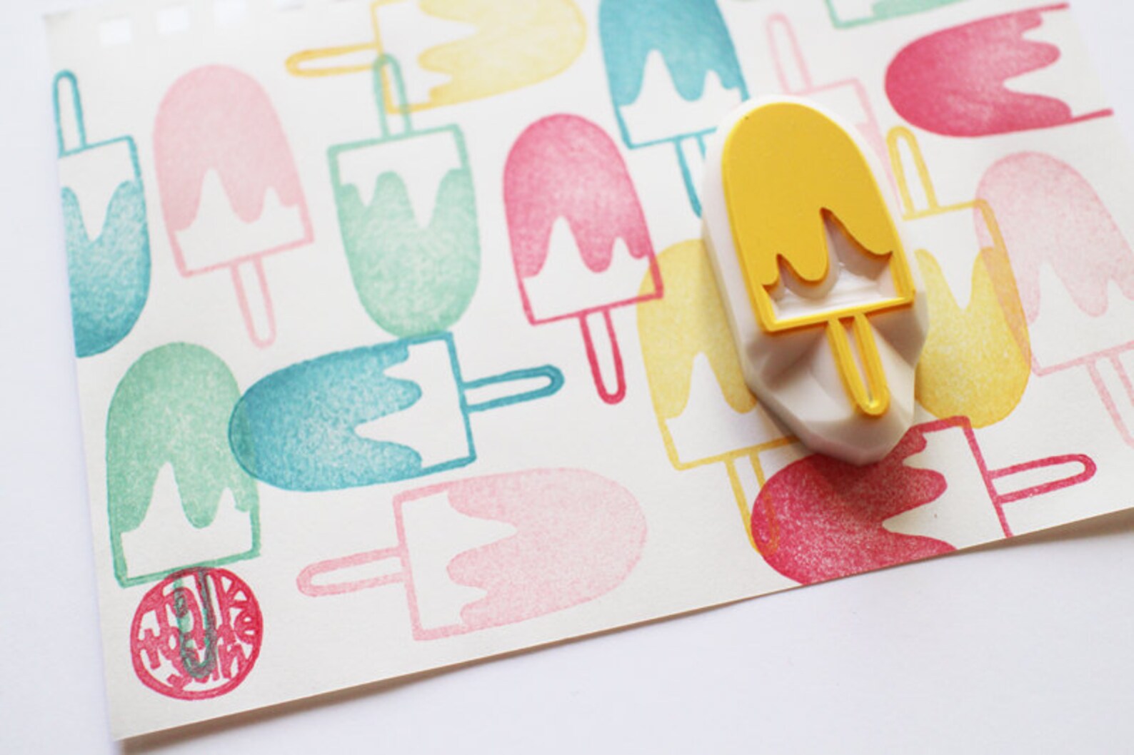 Tampon en caoutchouc Popsicle tampon de crème glacée tampon - Etsy France