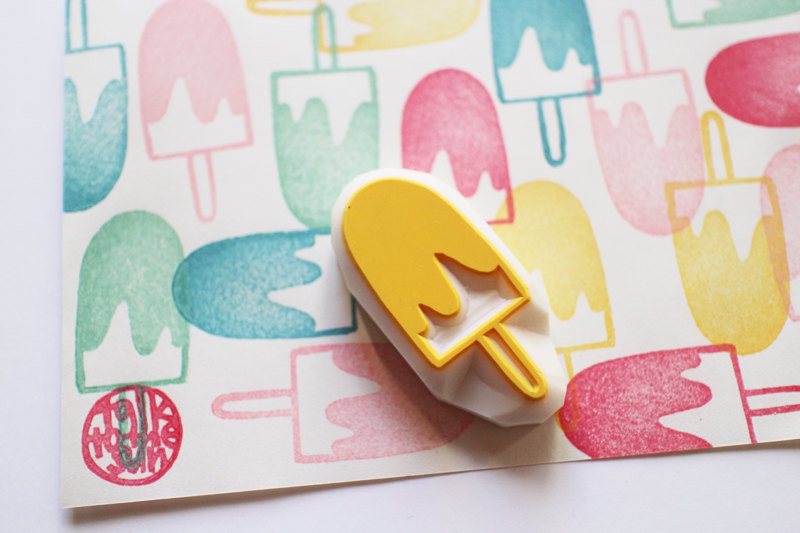 Tampon en caoutchouc popsicle tampon de bonbons glacés | Etsy France