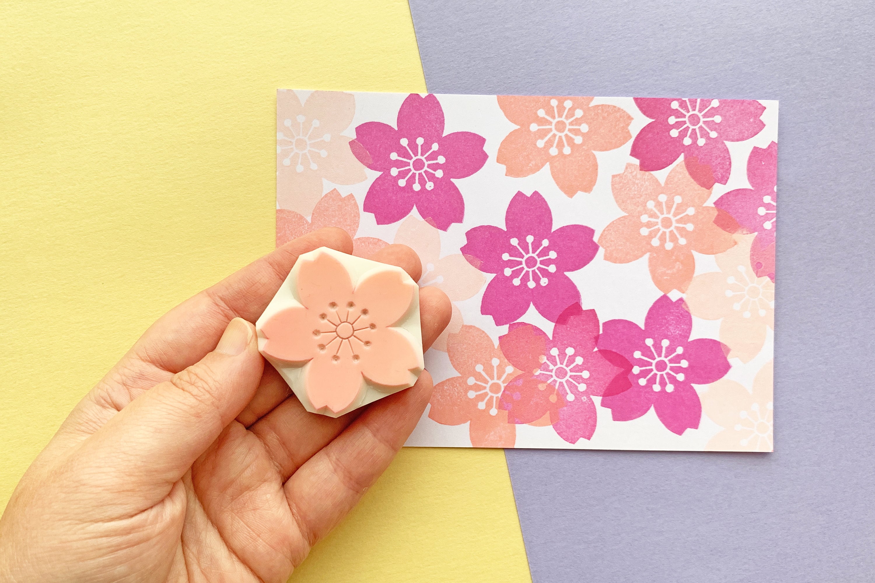 Sakura Rubber Stamp Japanese Cherry Blossom Stamp Hand - Etsy