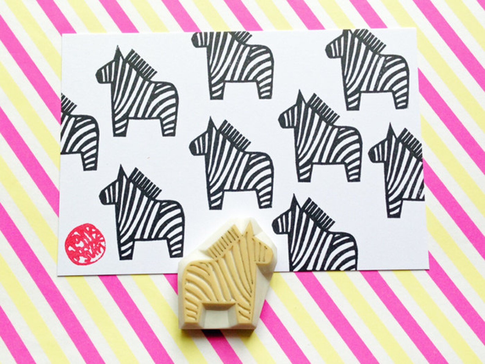 Zebra Rubber Stamp African Animal Stamp Hand Carved Stamp - Etsy