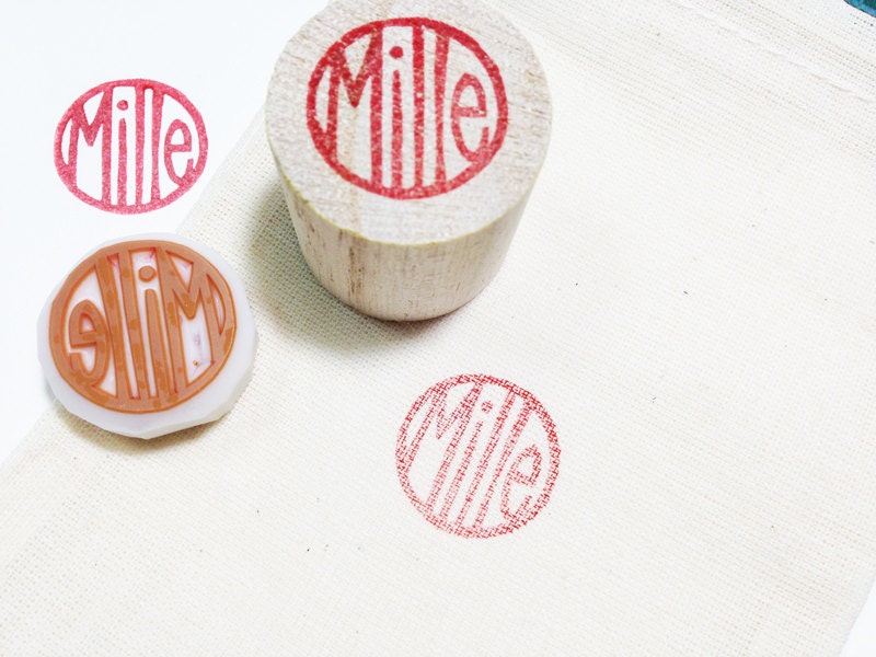 Custom Name Rubber Stamp Japanese Hanko Style Hand Carved | Etsy