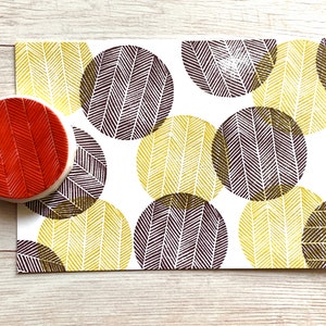 Herringbone Circle Rubber Stamp, Geometric Pattern Stamp, Hand Carved ...