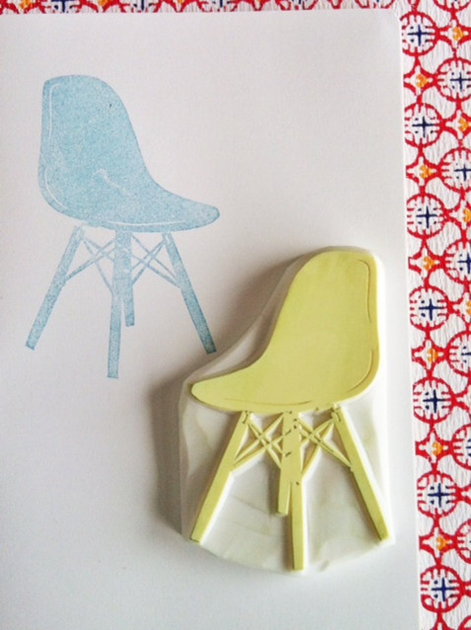Eames Chair Rubber Stamp Mid Century Design Furniture Stamp | Etsy