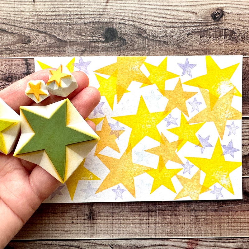 Star Rubber Stamp - Etsy