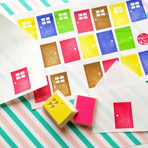 Door Rubber Stamp Set Fairy Door Stamps Hand Carved Stamps - Etsy