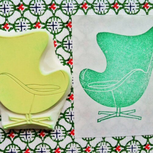 Eames Chair Rubber Stamp Mid Century Modern Furniture Stamp - Etsy