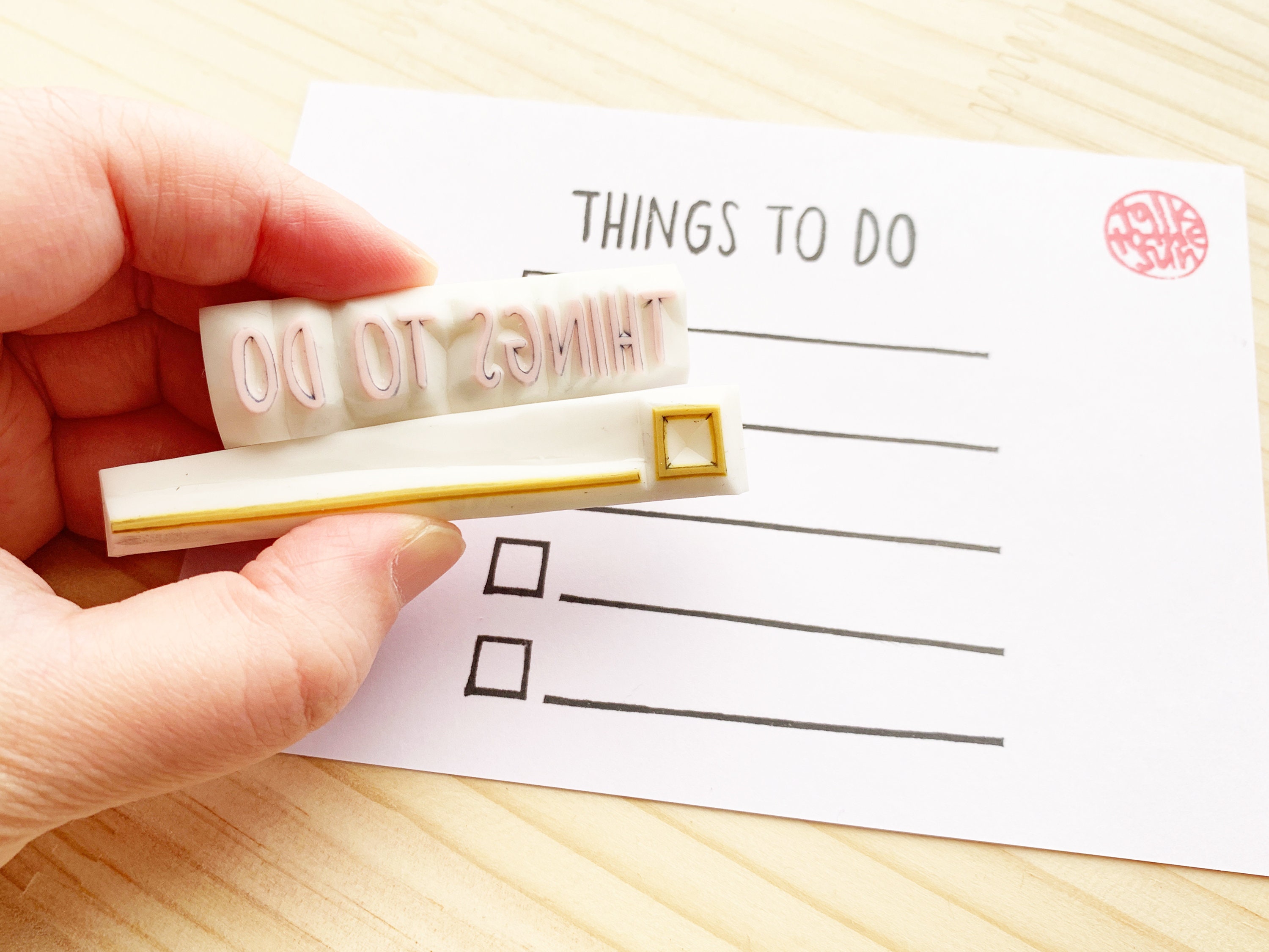 To Do Rubber Stamp Set Things to Do & Check List Hand | Etsy
