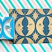 Crescent Moon Tile Rubber Stamp, Twin Moon & Star Stamp, Hand Carved ...