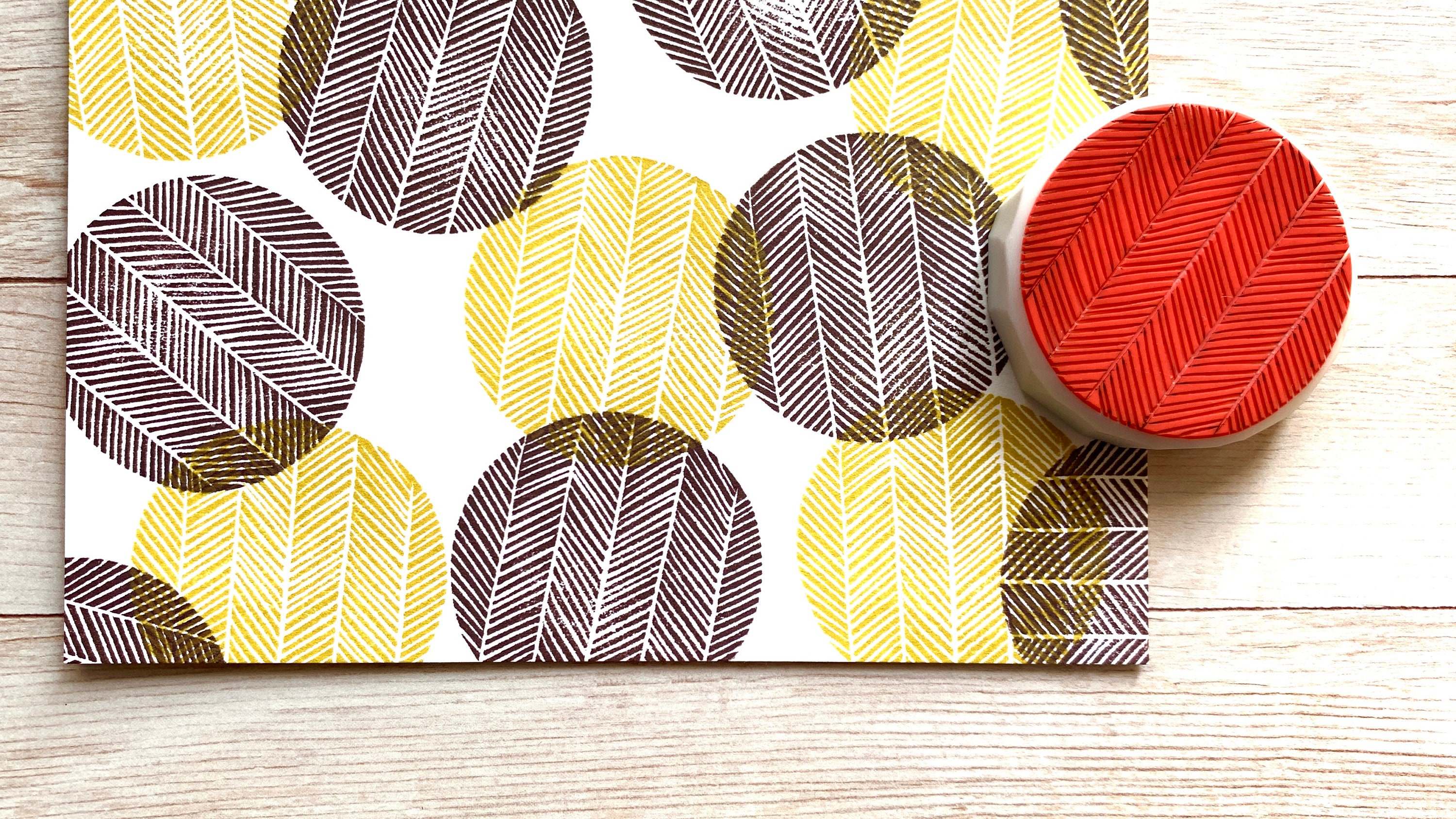 Herringbone Circle Rubber Stamp Geometric Pattern Stamp Hand - Etsy