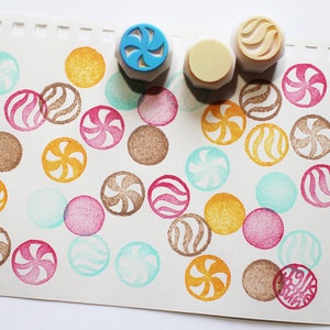 Glass Marble Rubber Stamp Set Circle Pattern Stamps Hand - Etsy