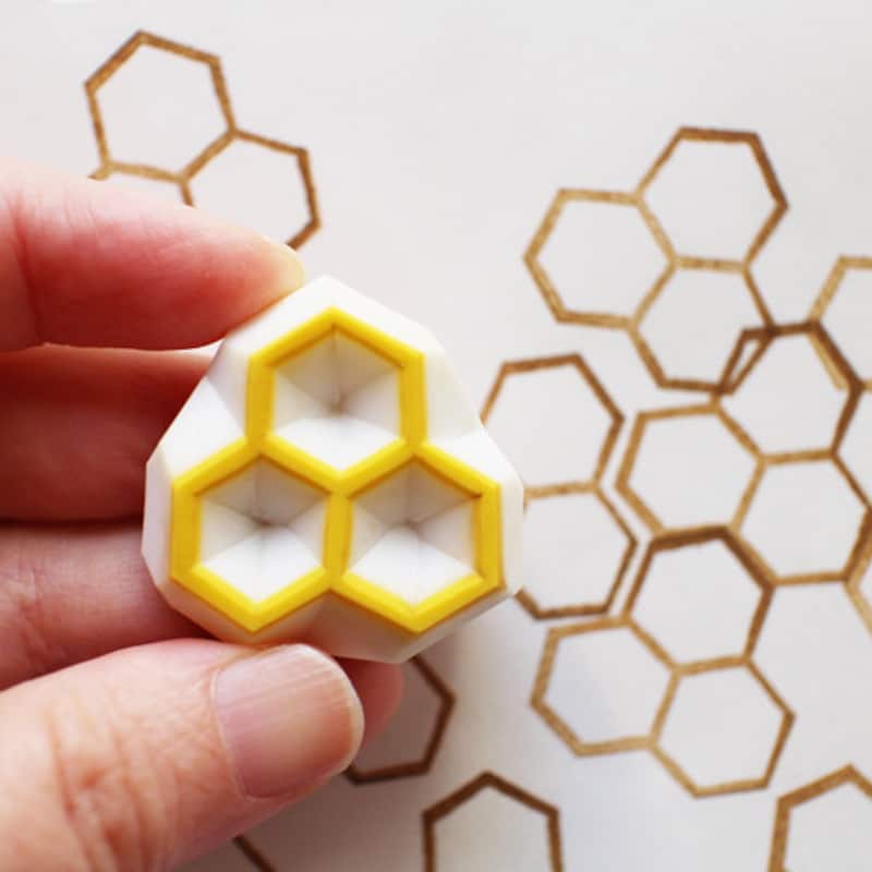 Hexagon Stamp - Etsy